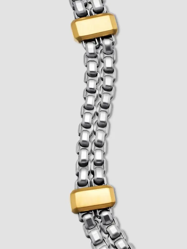 David Yurman Double Box Chain Bracelet In Sterling