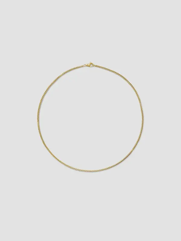 David Yurman Box Chain Necklace In Brushed 18k Yellow