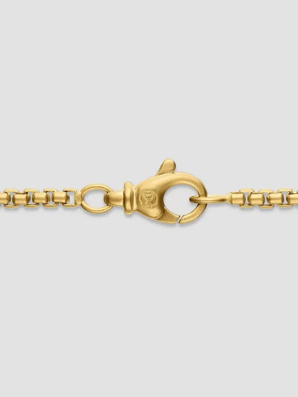 David Yurman Box Chain Necklace In Brushed 18k Yellow
