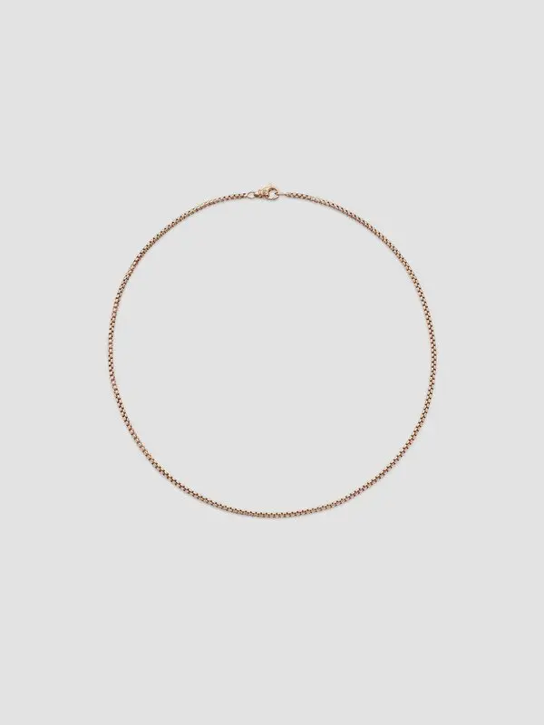 David Yurman Small Box Chain Necklace In 18k 2.7mm