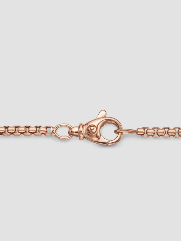 David Yurman Small Box Chain Necklace In 18k 2.7mm