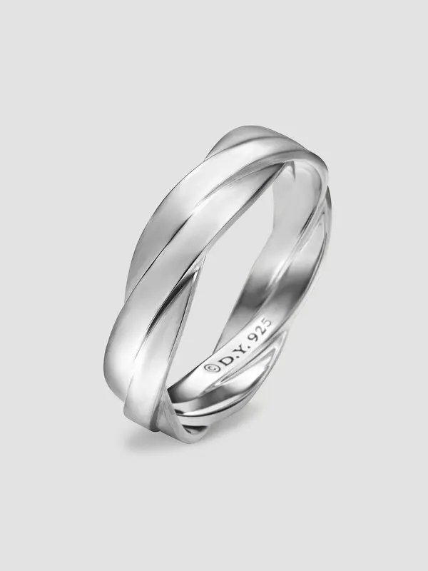 David Yurman Dy Helios⿢ Band Ring In 6mm - Silver