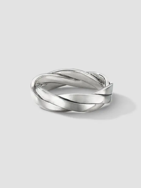 David Yurman Dy Helios⿢ Band Ring In 6mm - Sterling Silver