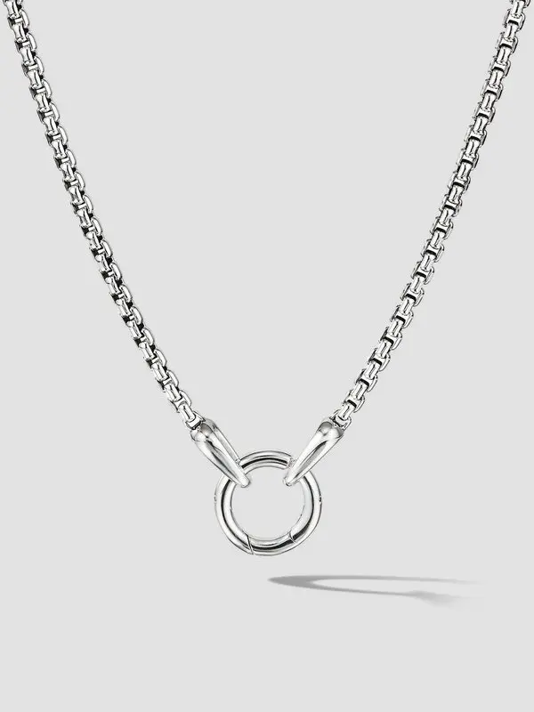 David Yurman Smooth Amulet Box Chain Necklace