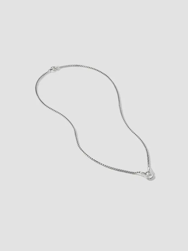 David Yurman Smooth Amulet Box Chain Necklace