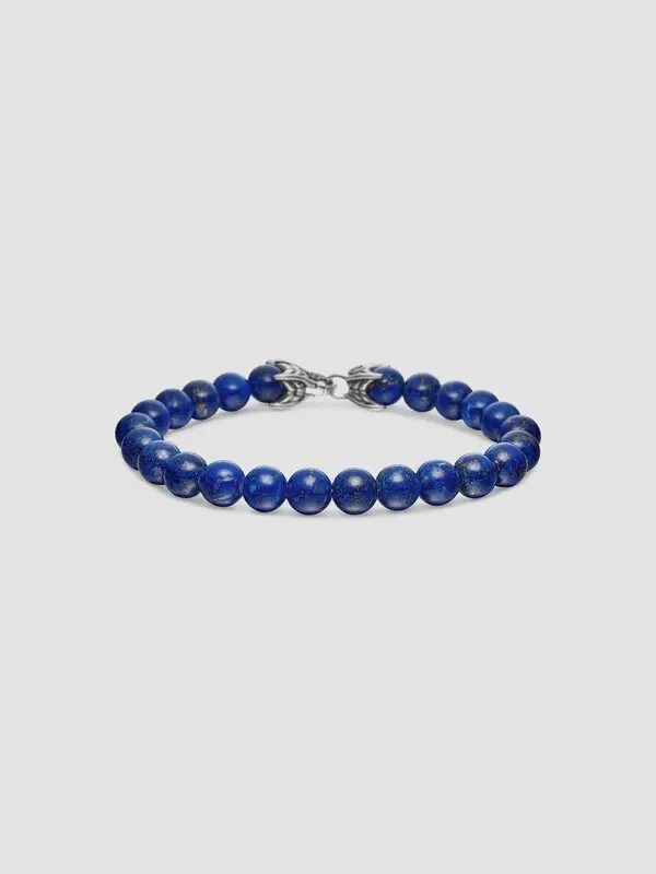 David Yurman Spiritual Beads Bracelet In Sterling Silver - Lapis
