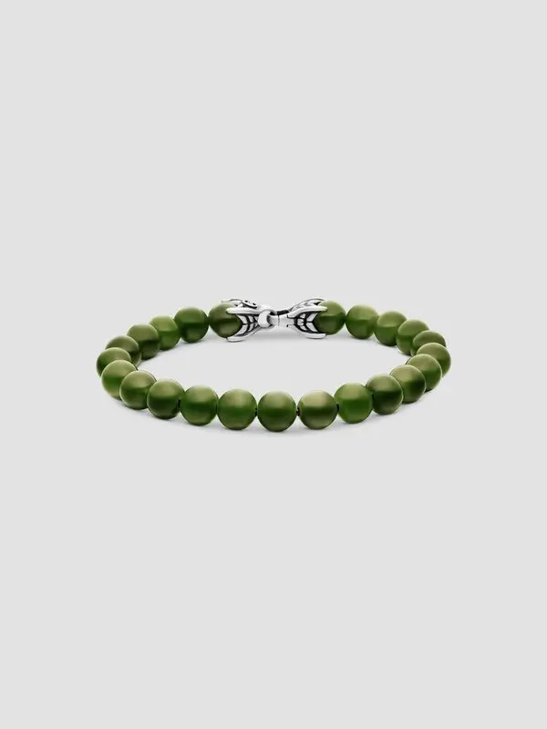 David Yurman Spiritual Beads Bracelet In Sterling Silver - Nephrite