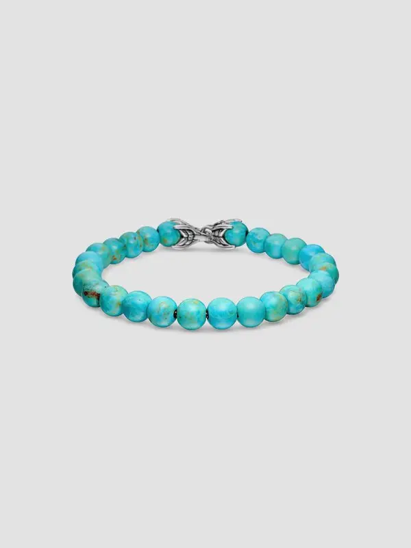 David Yurman Spiritual Beads Bracelet In Sterling Silver - Turquoise
