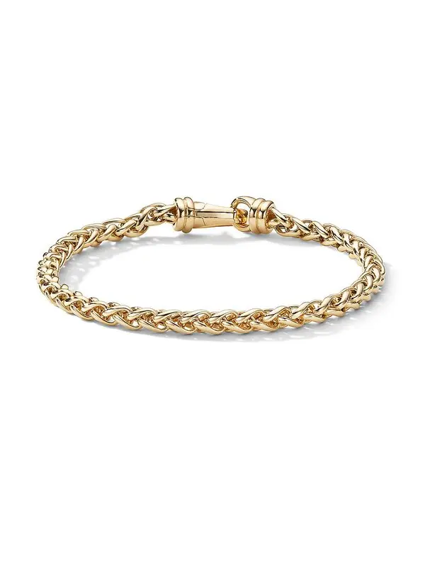 David Yurman Wheat Chain Bracelet In 18k Yellow 4mm
