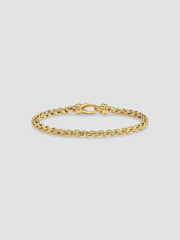 David Yurman Wheat Chain Bracelet In 18k Yellow 4mm - Gold