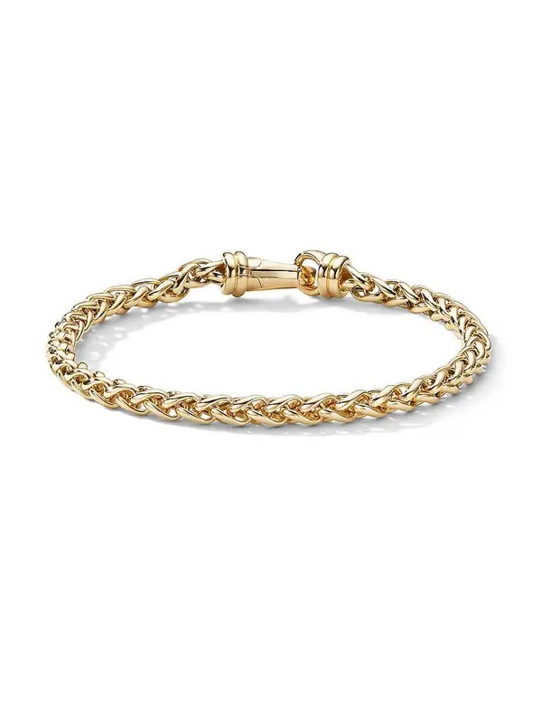 David Yurman Wheat Chain Bracelet In 18k Yellow 4mm