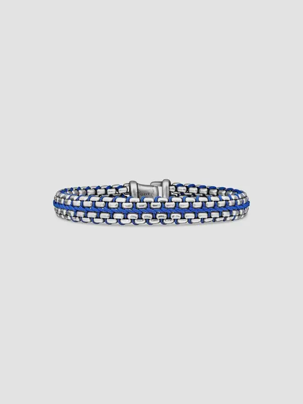 David Yurman Woven Box Chain Bracelet With Nylon - Blue