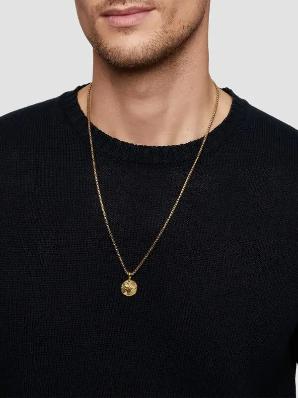 David Yurman Taurus Amulet In 18k Yellow 27mm