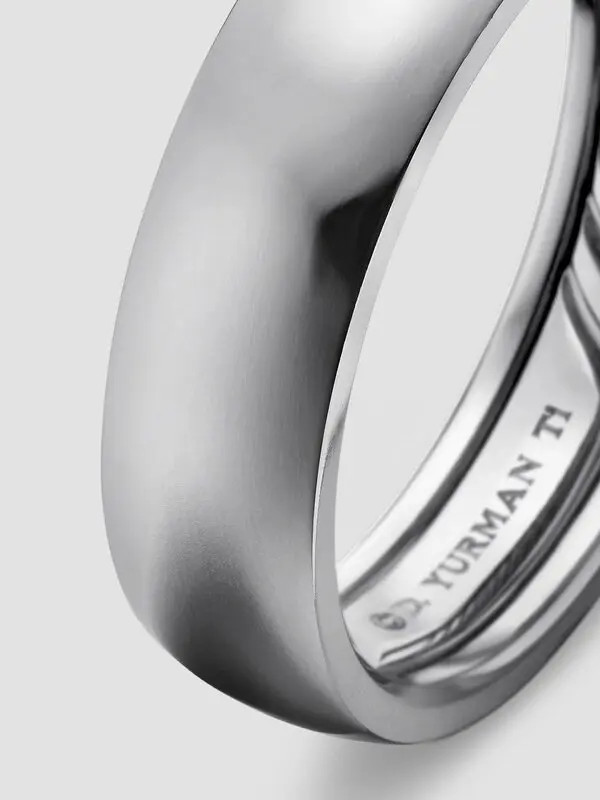 David Yurman Dy Classic Band Ring In Titanium