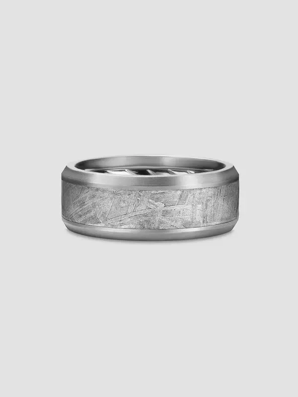 David Yurman Beveled Band Ring - Meteorite
