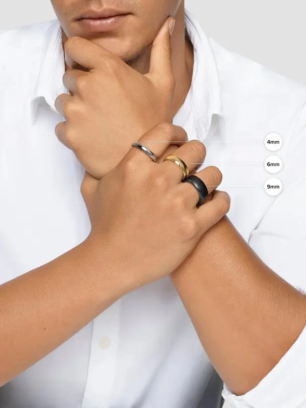 David Yurman Beveled Band Ring In Titanium - Black