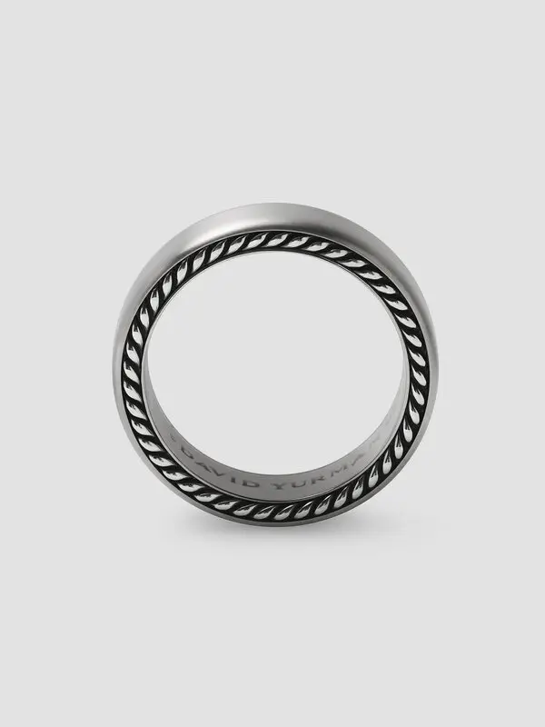 David Yurman Streamline Band Ring With Titanium - Grey