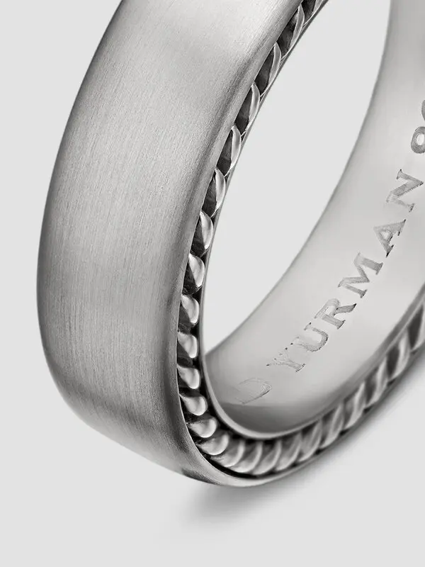 David Yurman Streamline Band Ring With Titanium - Grey