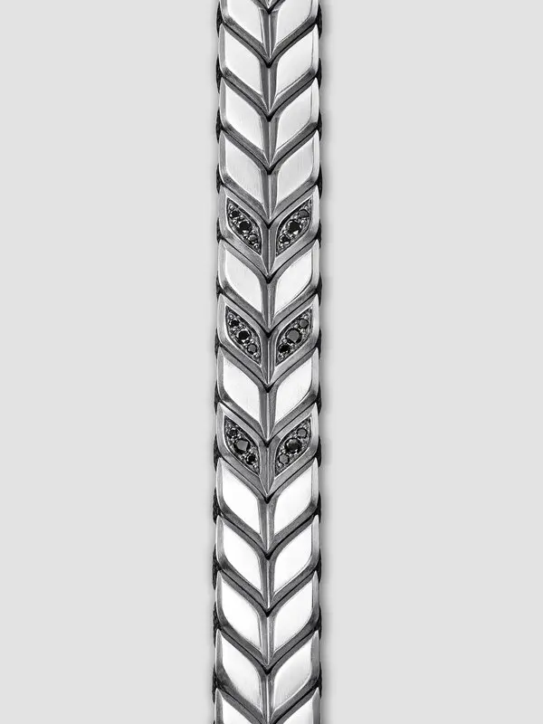 David Yurman Chevron Woven Bracelet With Pavé Diamonds