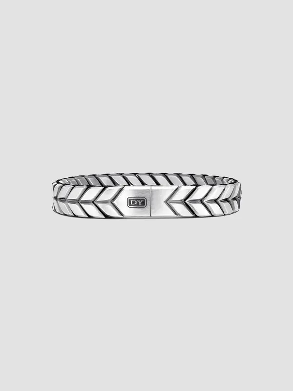 David Yurman Chevron Woven Bracelet With Pavé Diamonds