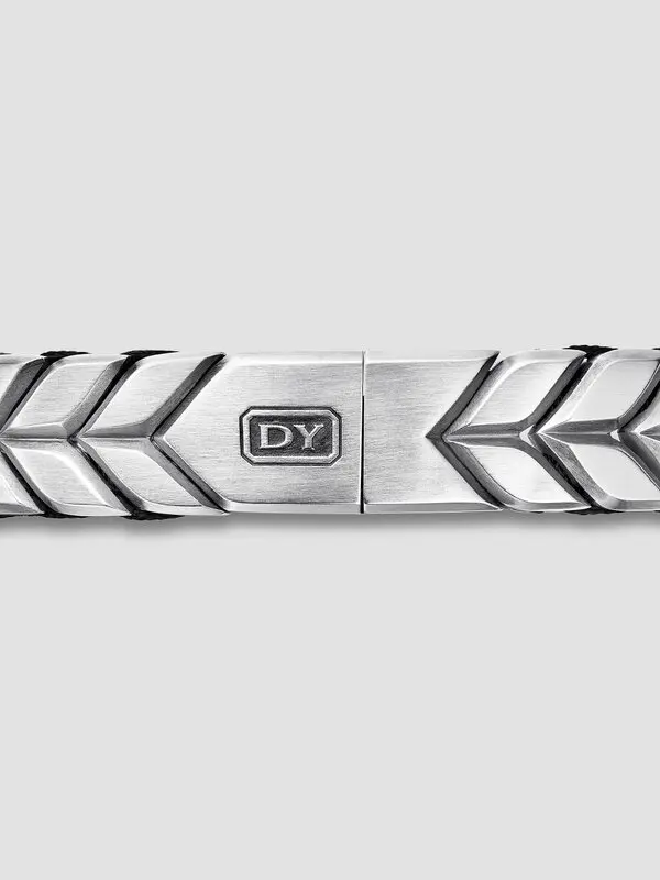 David Yurman Chevron Woven Bracelet With Pavé Diamonds