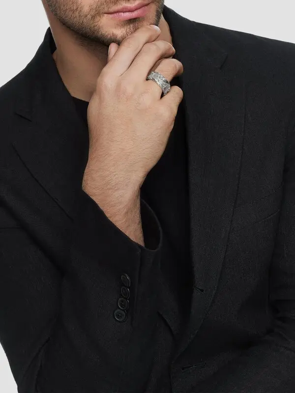 David Yurman Waves Band Ring In 10mm