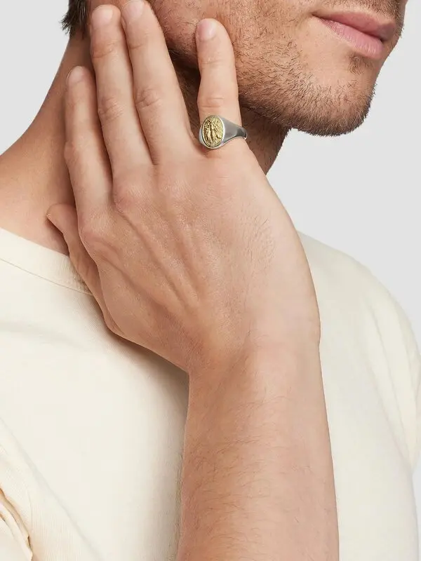 David Yurman Petrvs Bee Pinky Ring In Sterling - Gold