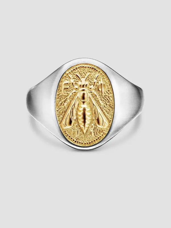 David Yurman Petrvs Bee Pinky Ring In Sterling - Gold