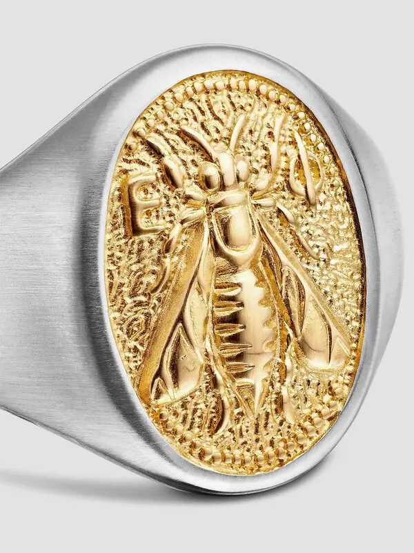 David Yurman Petrvs Bee Pinky Ring In Sterling - Gold