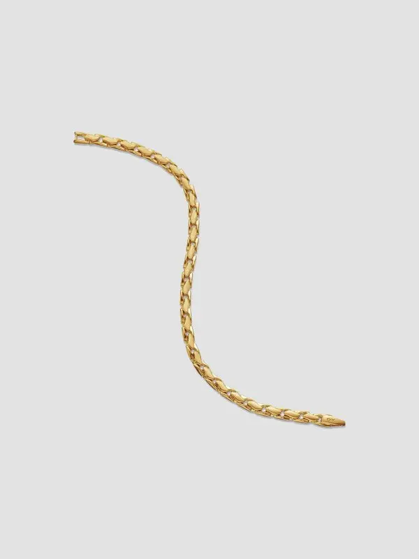 David Yurman Fluted Chain Bracelet In 18k Yellow 5mm - Gold