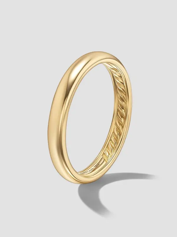 David Yurman Dy Classic Band Ring In 18k Yellow