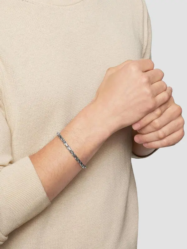 David Yurman Fluted Chain Bracelet In 5mm - Silver