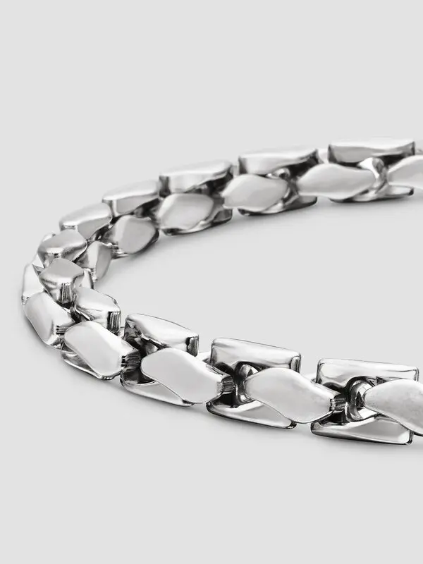 David Yurman Fluted Chain Bracelet In 5mm - Silver