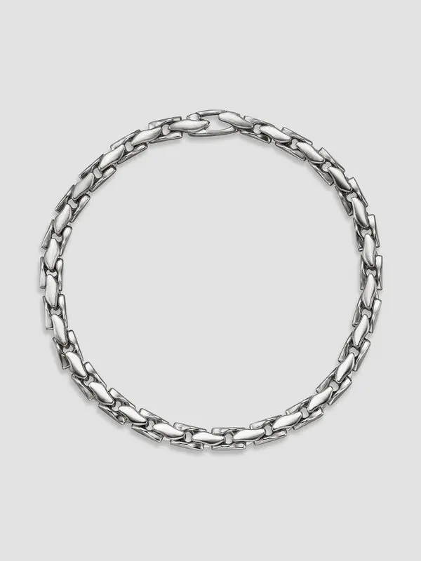David Yurman Fluted Chain Bracelet In 5mm - Silver