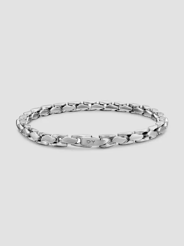 David Yurman Fluted Chain Bracelet In 5mm - Silver