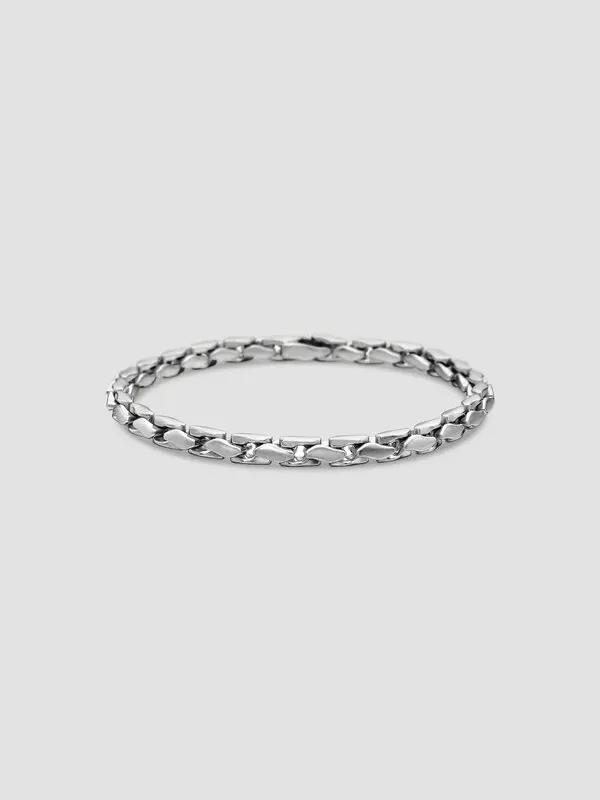 David Yurman Fluted Chain Bracelet In 5mm - Sterling Silver