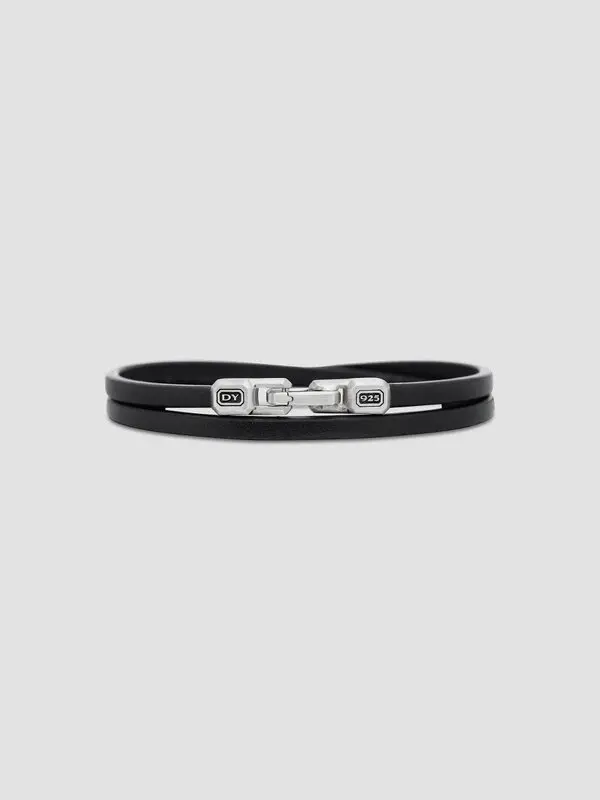 David Yurman Streamline Double Wrap Leather Bracelet