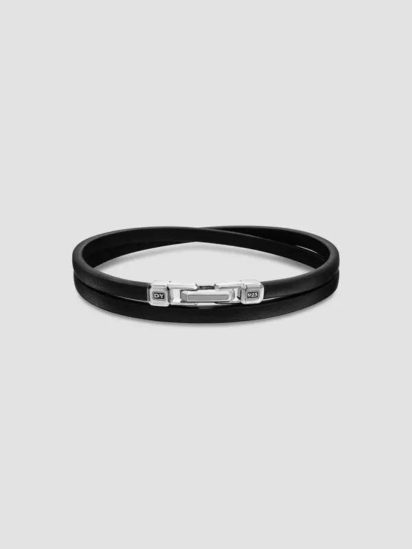 David Yurman Streamline Double Wrap Leather Bracelet