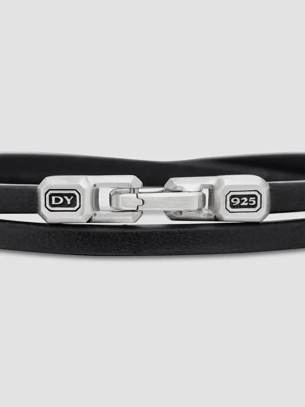 David Yurman Streamline Double Wrap Leather Bracelet
