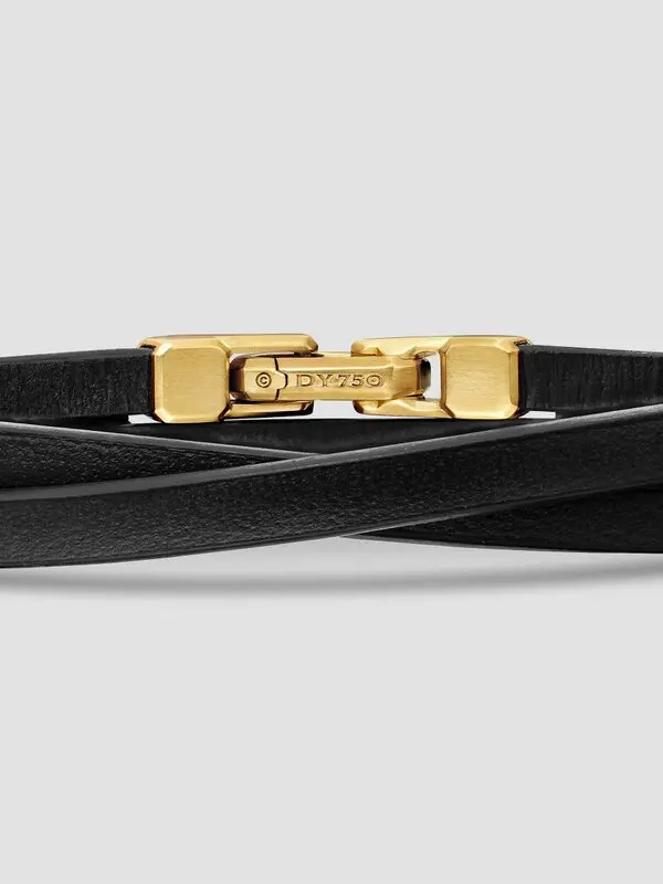 David Yurman Streamline Double Wrap Bracelet In Leather