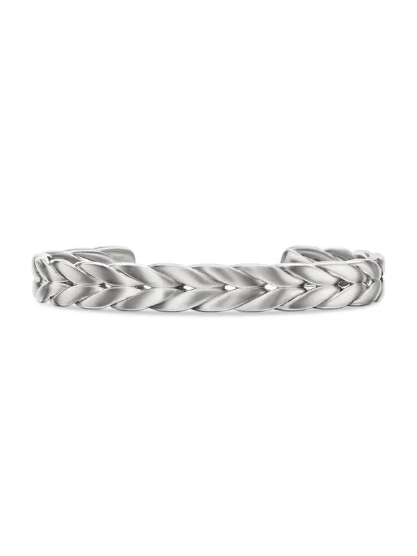 David Yurman Chevron Cuff Bracelet In 9mm - Silver