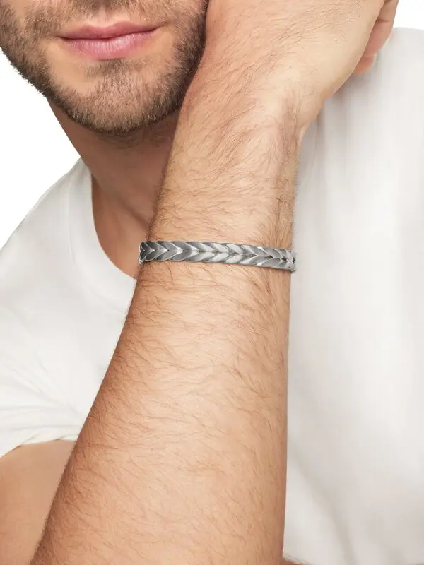 David Yurman Chevron Cuff Bracelet In 9mm - Silver