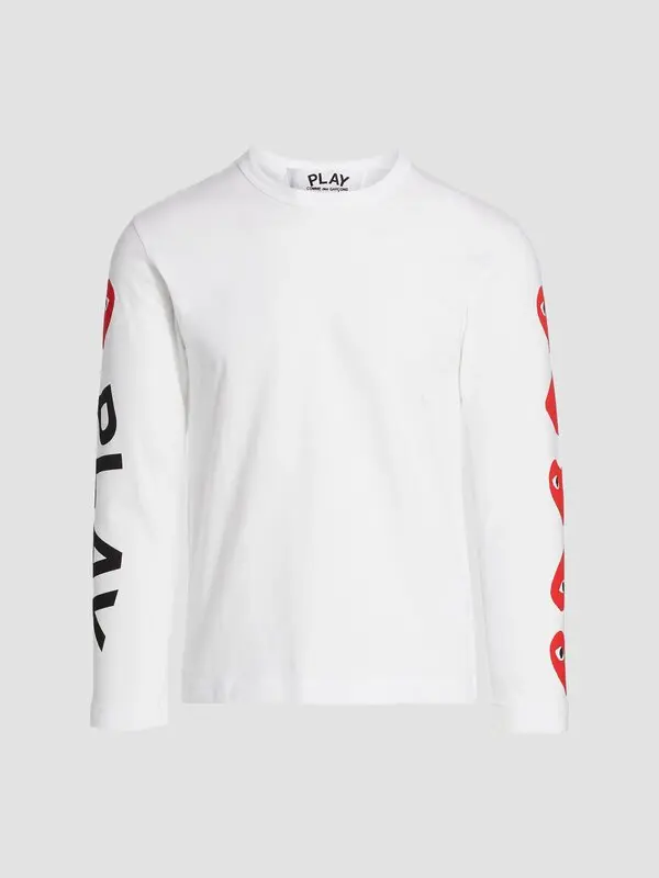 Play Comme Des Garcon Multi-heart Long-sleeve T-shirt