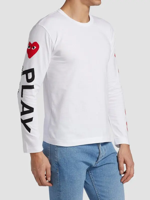 Play Comme Des Garcon Multi-heart Long-sleeve T-shirt