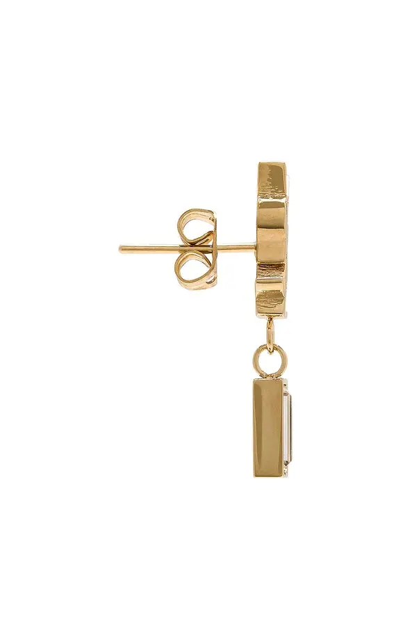 Saint Laurent Single Earring - Dore & Crystal
