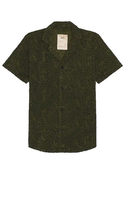Oas Squiggle Cuba Terry Shirt In Green