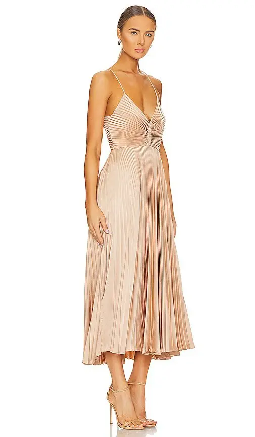 designer pink midi dress Mariella Midi Dress