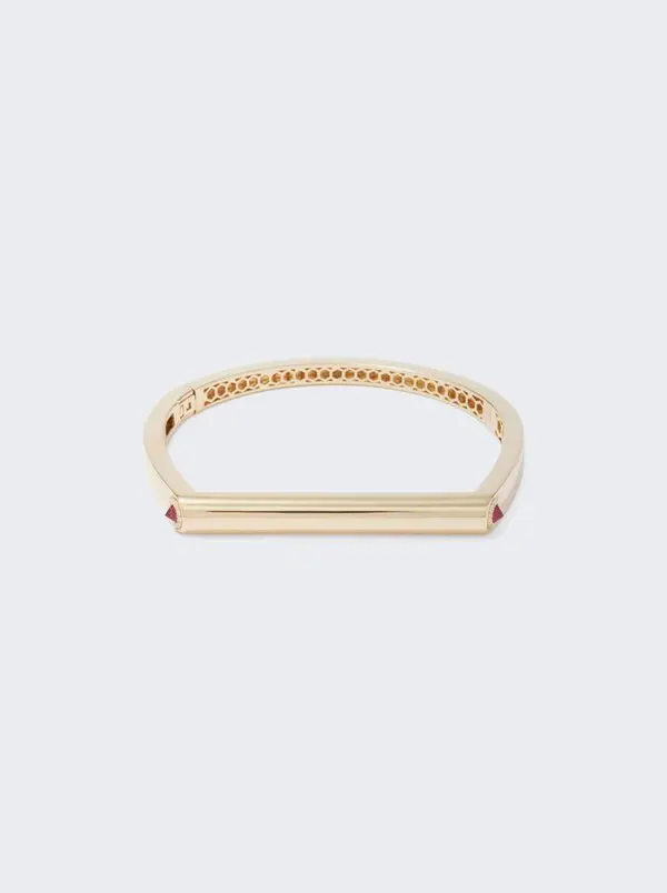 RAINBOW K Grace Bracelet - 14k Yellow Gold, White Diamonds, Rubies