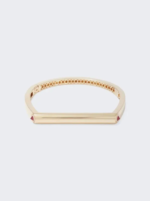 RAINBOW K Grace Bracelet - 14k Yellow Gold, White Diamonds, Rubies