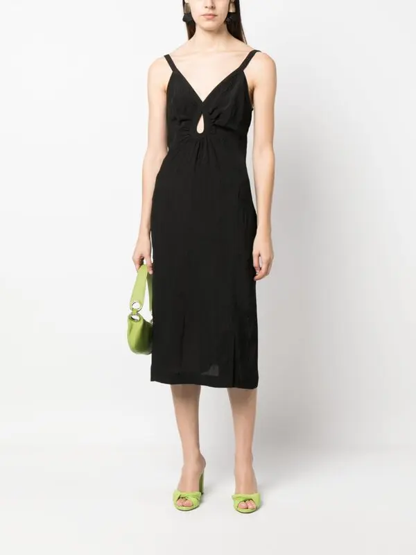 RÓHE Cut-out V-neck Midi Dress